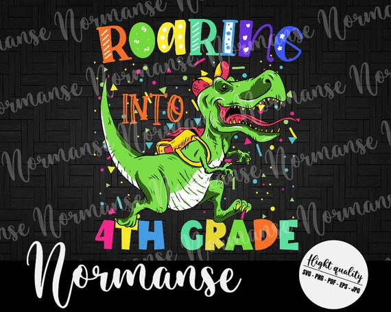 Roaring Into 1st Grade Dinosaur Svg Png T Rex Back to School - Etsy ...