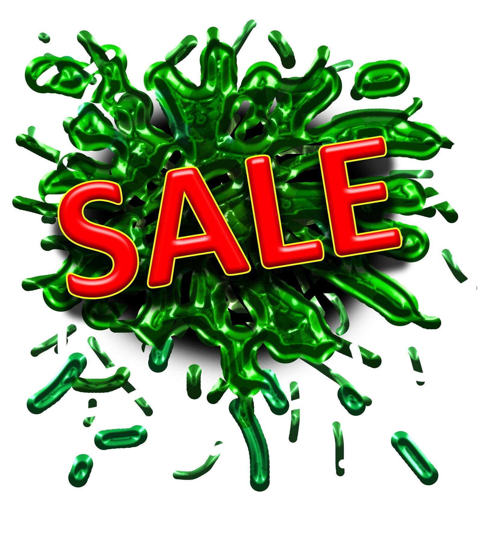 Digital Design Slime Sale Sign Graphic Utility Sticker Stencil ...