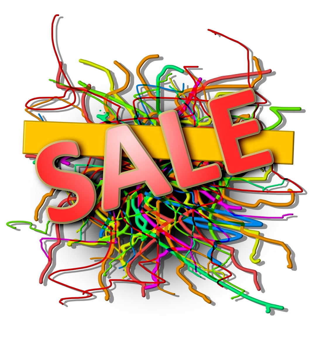 Digital Design Crazy Sale Sign High Resolution Utility Sticker Stencil ...