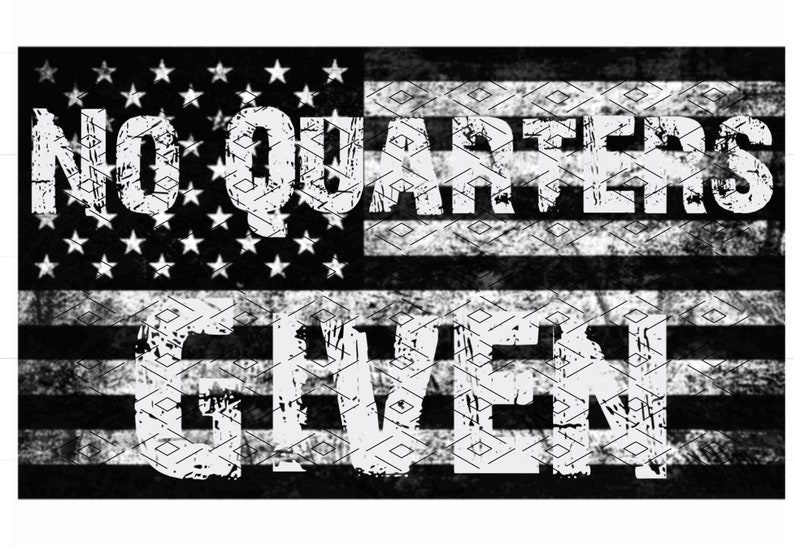 No Quarters Given. Black American Flag | Etsy