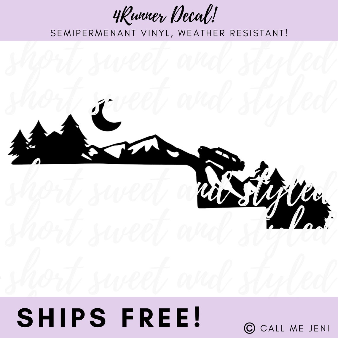 Toyota 4runner TRD off Road Decal Mountain, Big Foot, Night, Forrest ...