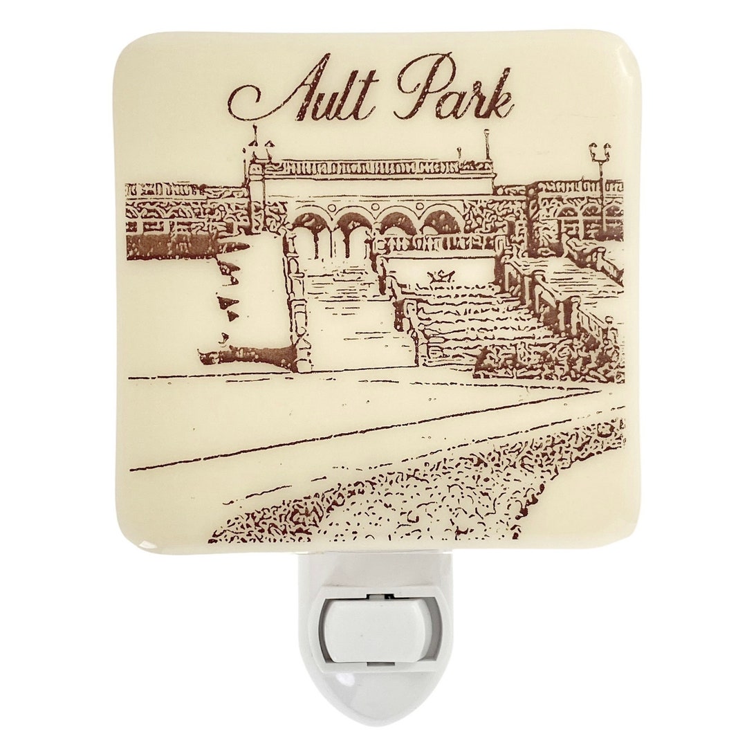 Cincinnati Ohio Ault Park Sketch Night Light, Fused Glass Night Light ...