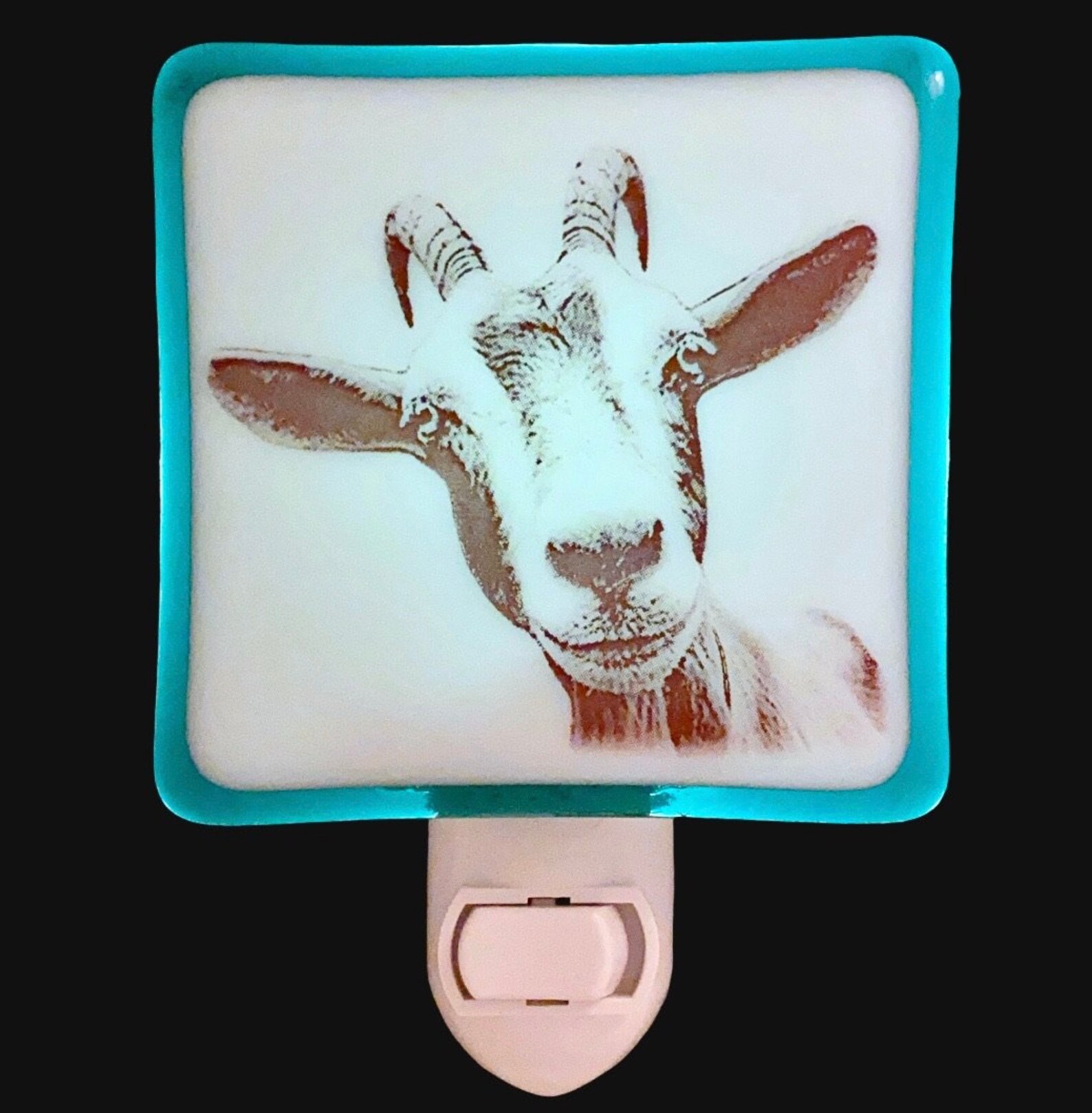 Goat Night Light Fused Glass Night Light Cute Goat Home Decor - Etsy