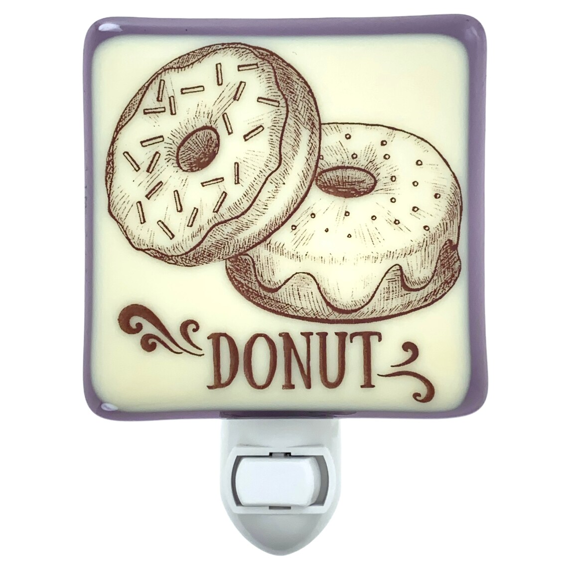 Frosted Donut Night Light Fused Glass Night Light | Etsy