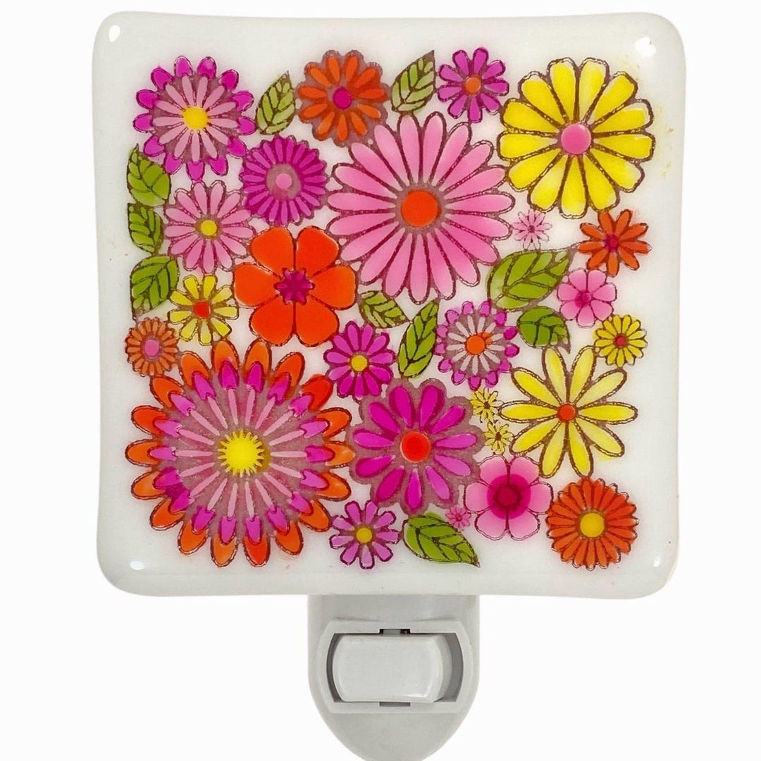 Retro Daisy Flower Night Light, Hand Painted Night Light - Etsy