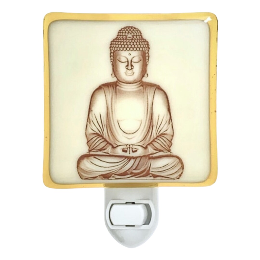 Handmade Fused Glass Buddha Night Light - Etsy