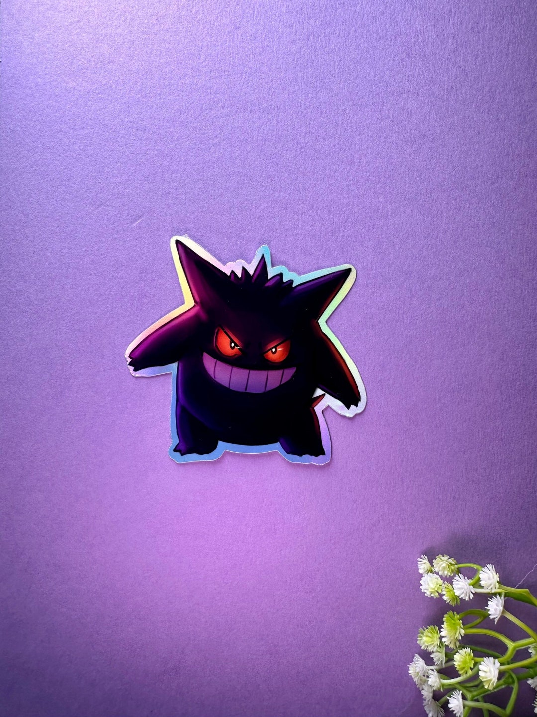 Gengar, Ghost Main, 1st Generation Pokemon Holographic Sticker - 3in - Etsy