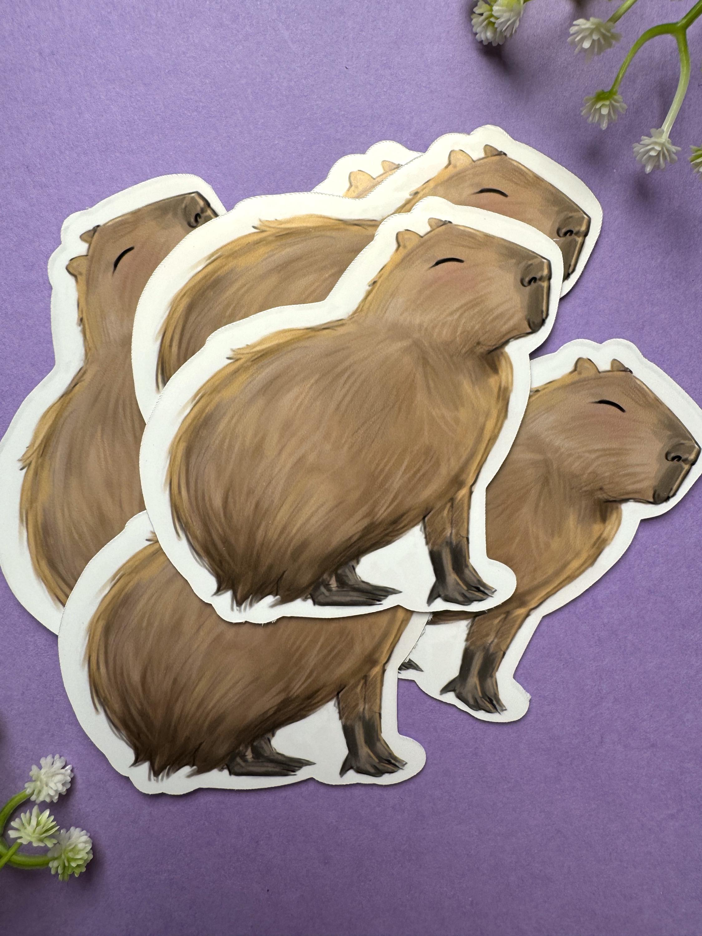 Cute Capybara Sticker, Capy Sticker, Capylover Gift, Laptop Sticker ...