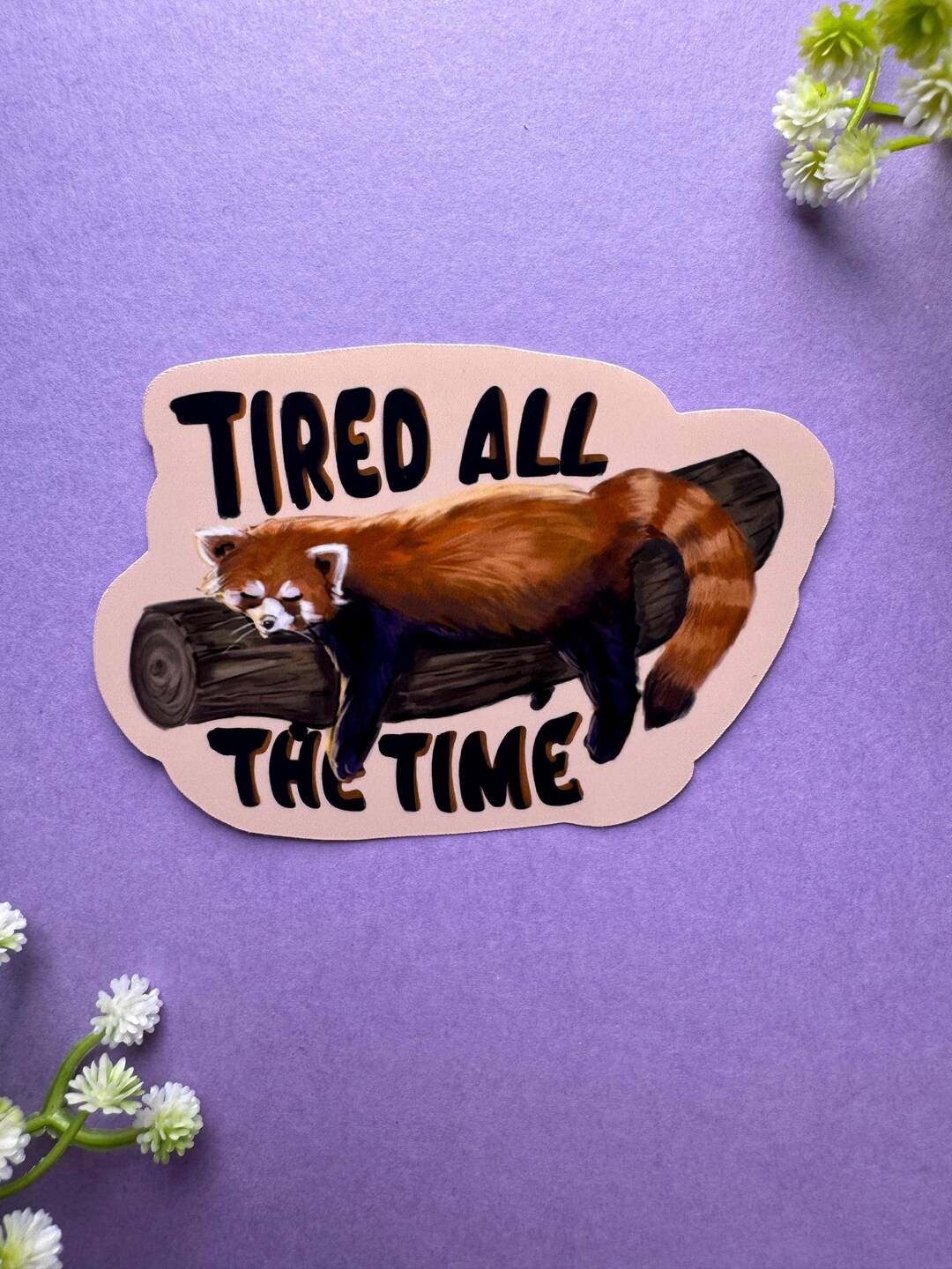 Tired Red Panda Sticker: Laptop Decal, Phone, Planner (2.5 X 3.5 In) - Etsy