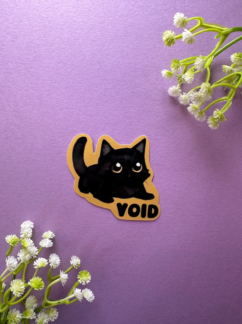 My Cat Void, the Black Cat Sticker, Laptop,tablet and Phone Decal ...