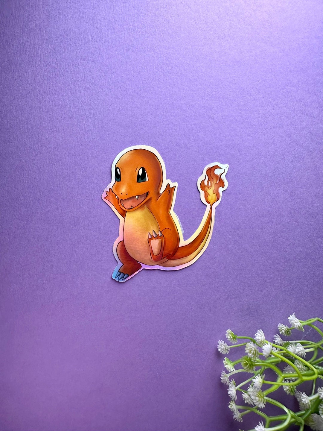 Charmander - Holographic Sticker - Laptop, Phone, iPad Decal - 3 Inches ...