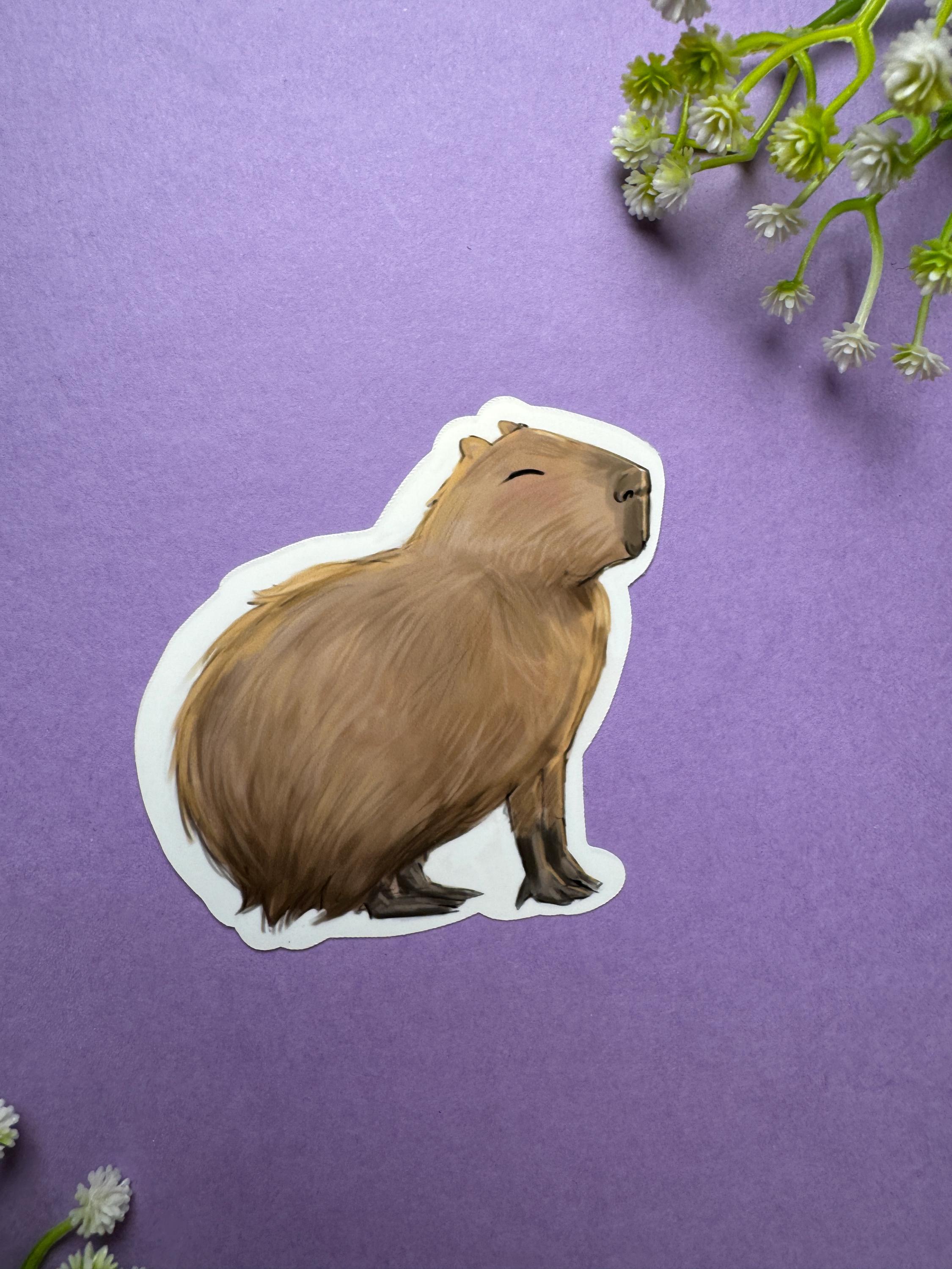Cute Capybara Sticker, Capy Sticker, Capylover Gift, Laptop Sticker ...