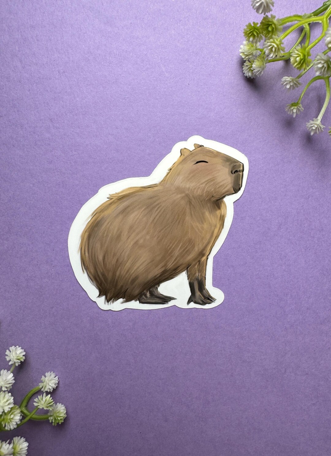 Cute Capybara Sticker, Capy Sticker, Capylover Gift, Laptop Sticker ...