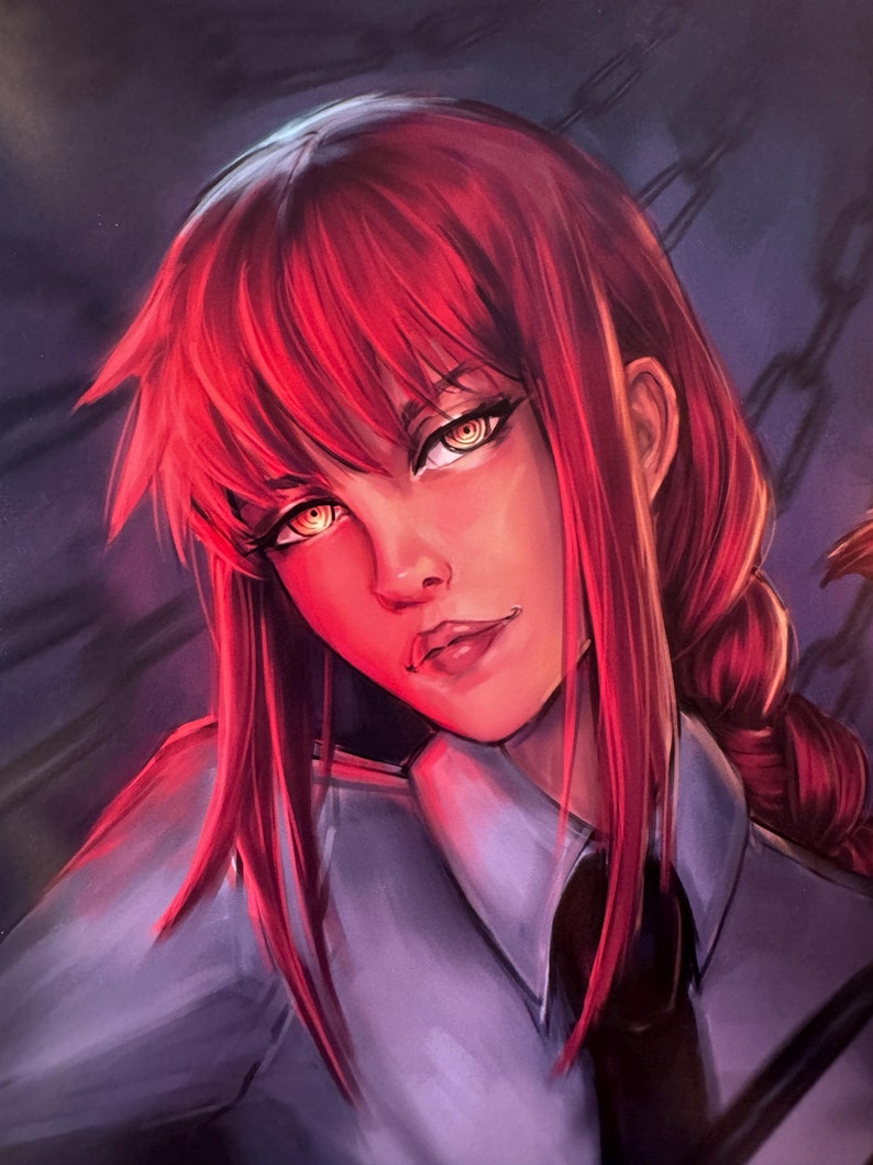 Makima Art Print: Chainsaw Man Anime Poster - Etsy