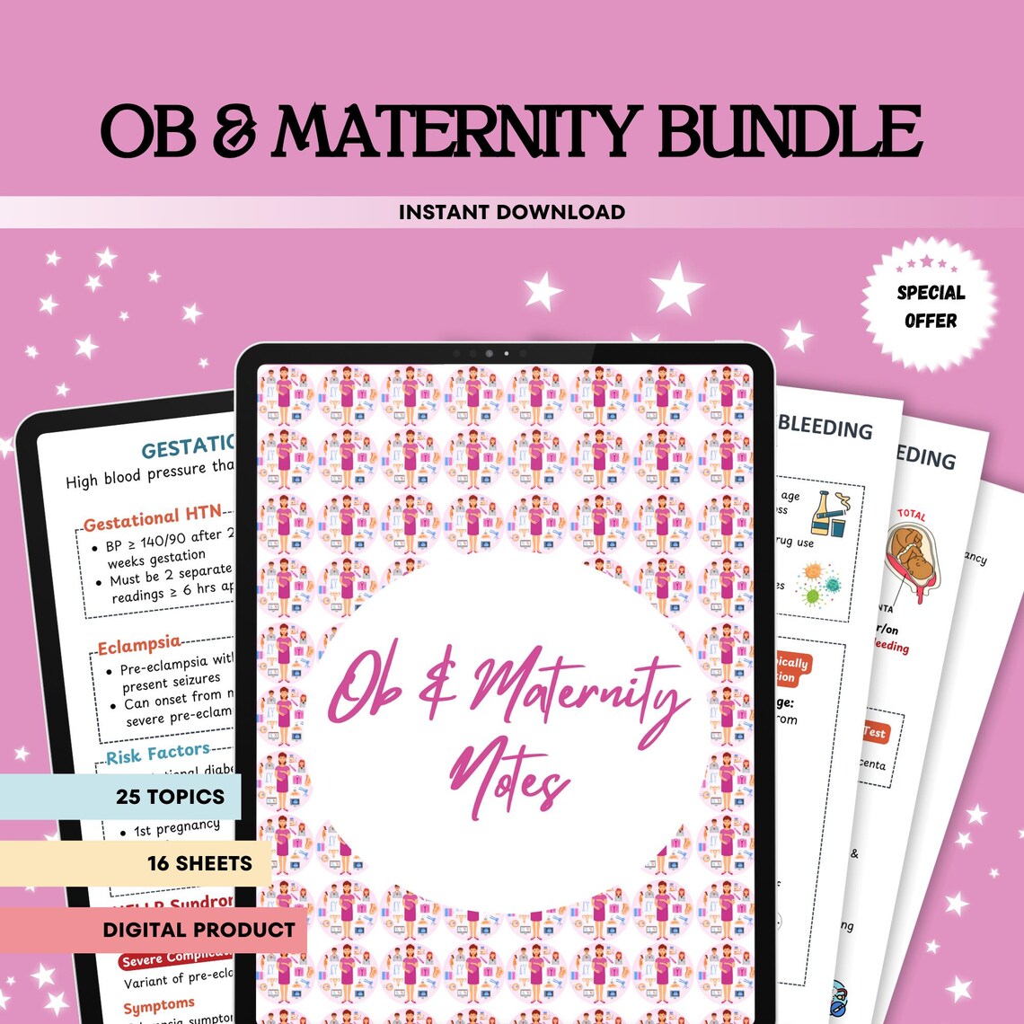 OB Maternity Nursing Notes, Study Guide (PDF) - Etsy
