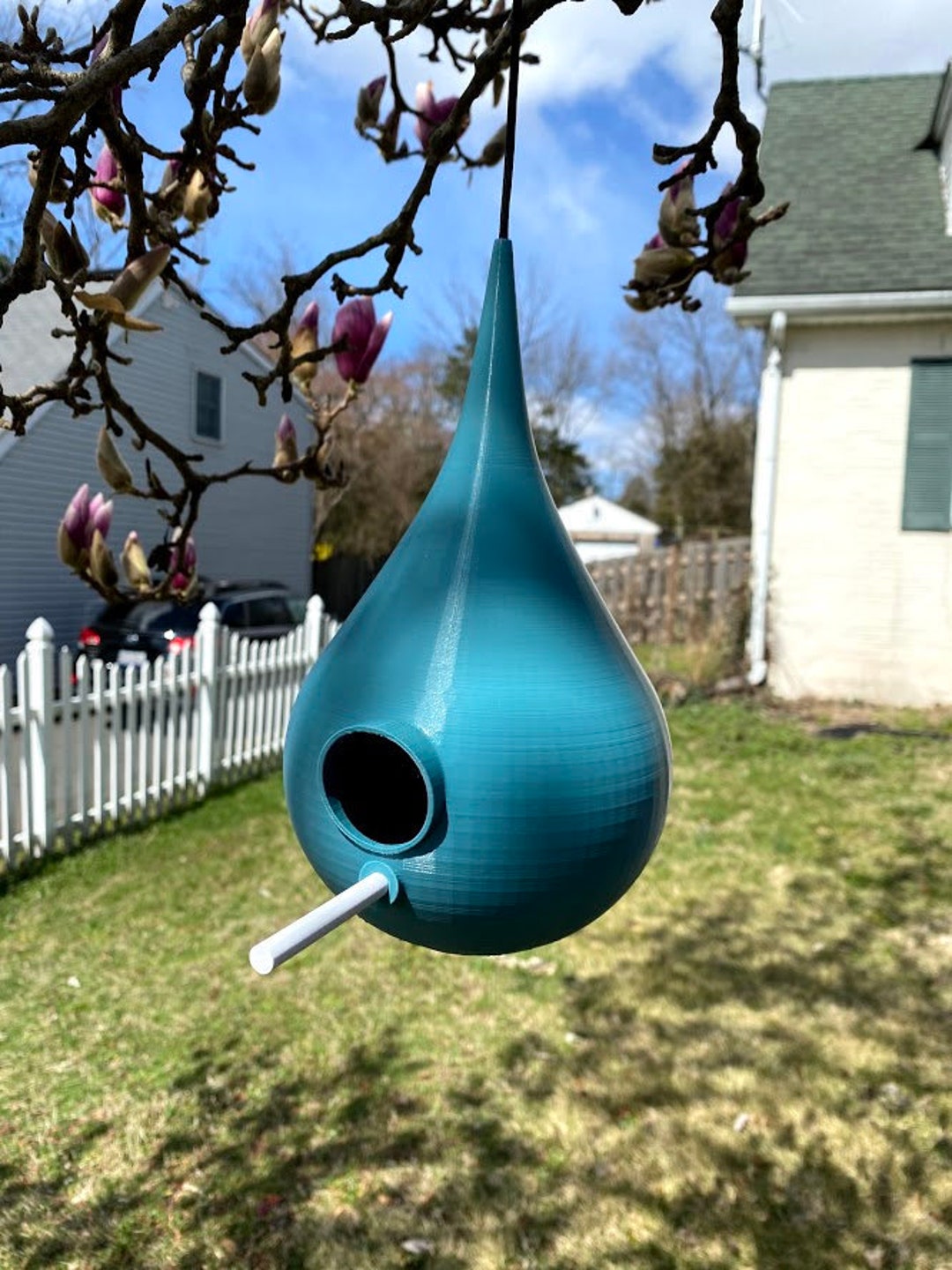 Raindrop Birdhouse - Teal Blue - Etsy