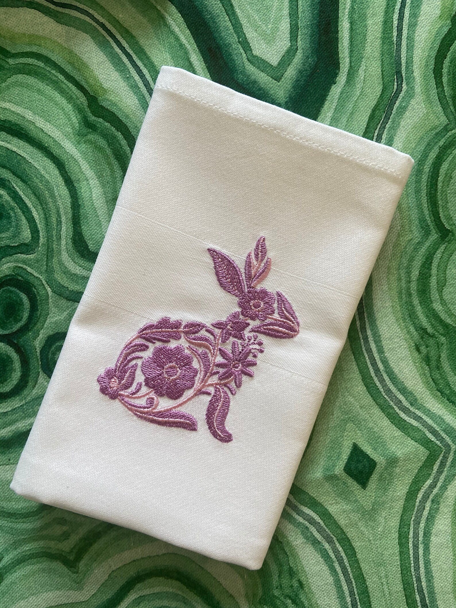 Set of Six 6 Easter Bunny Rabbit Embroidered Napkins LILAC - Etsy