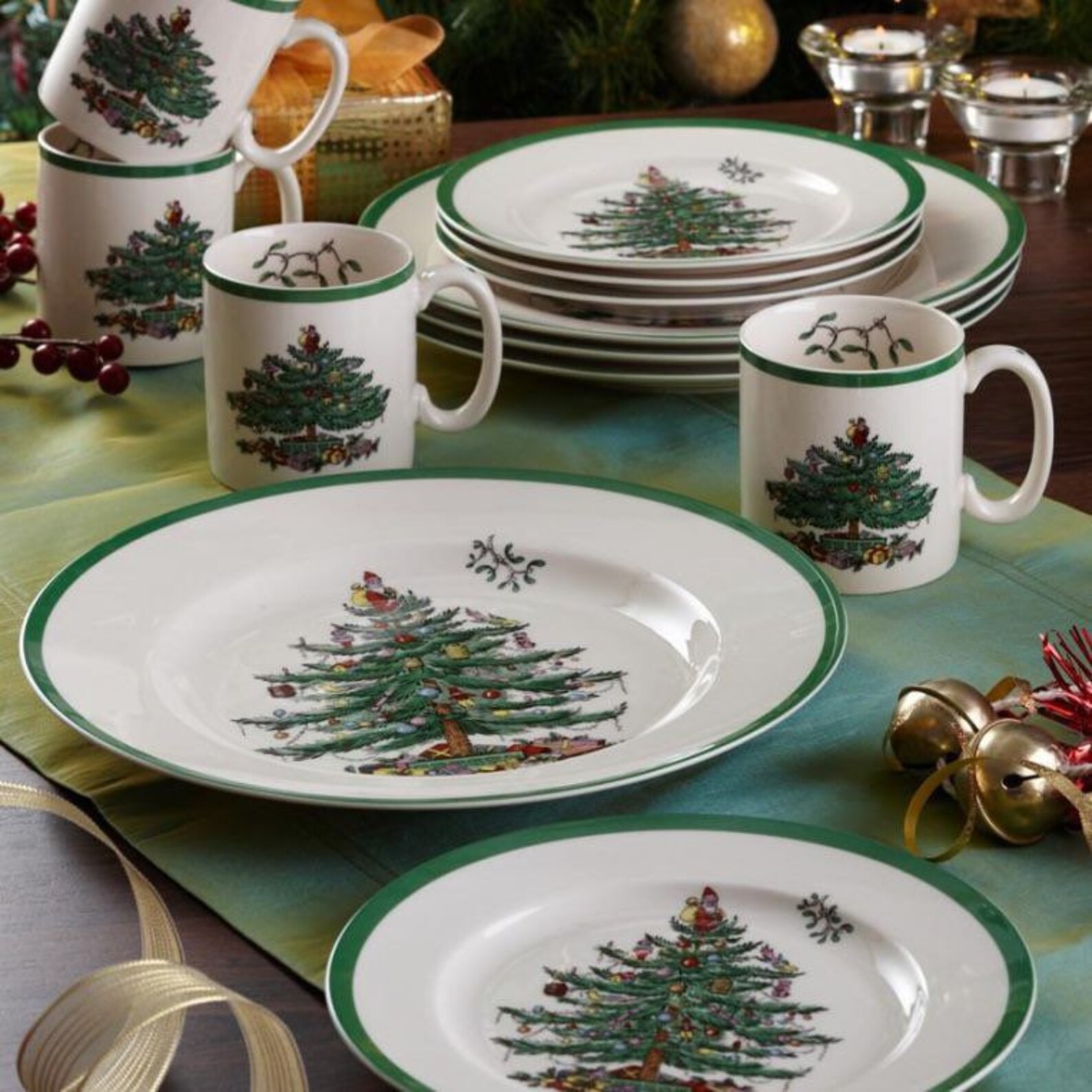 Spode Christmas Tree Embroidered Napkins Set of 4 - Etsy UK
