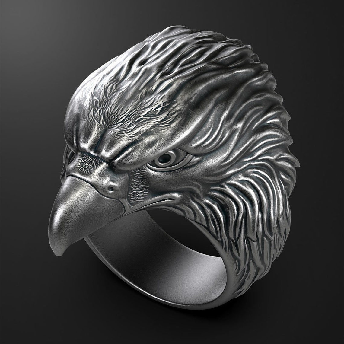 Men's Eagle Ring Eagle Ring Bird's Silver Ring - Etsy