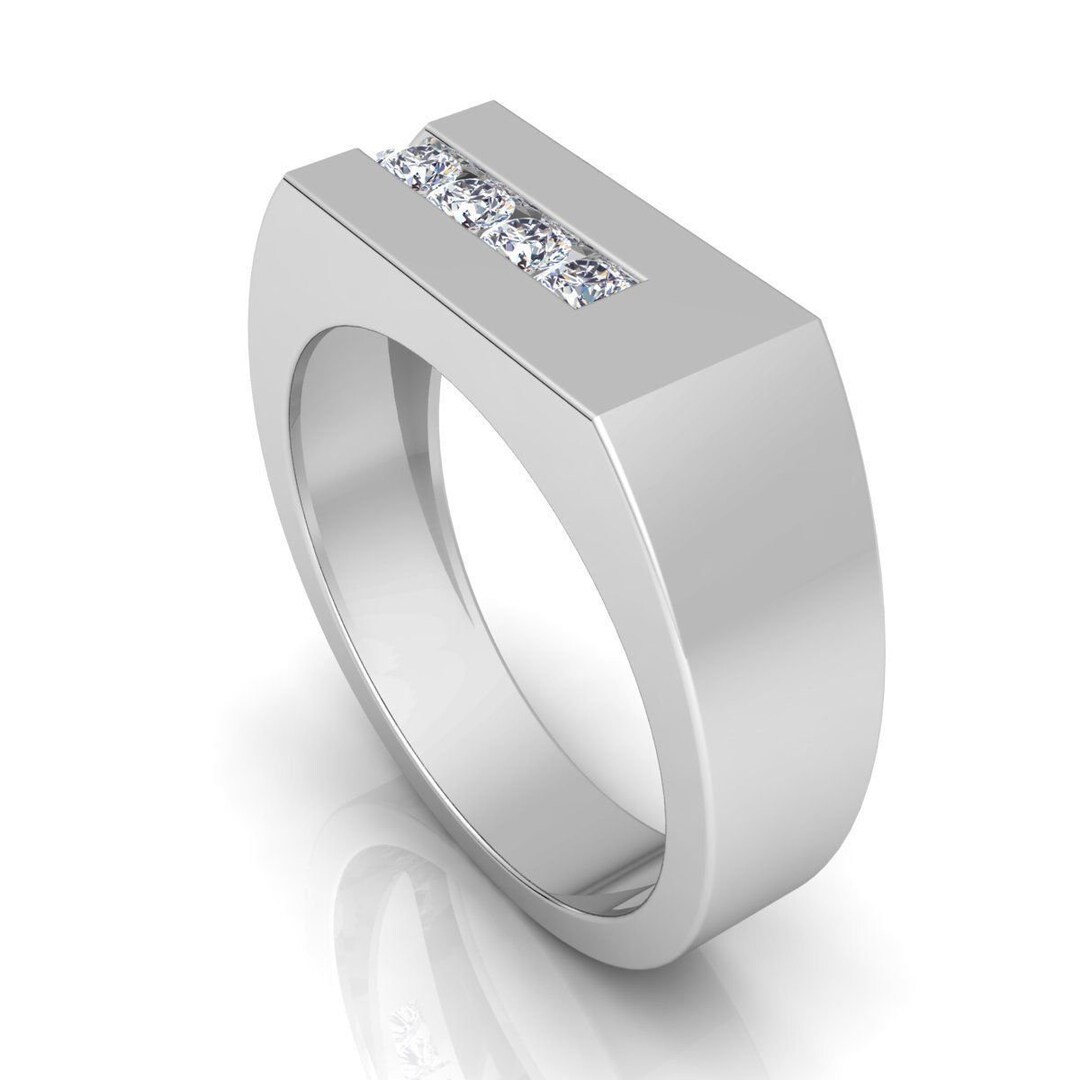 Men's Silver Design Silver Ring Style Ring Zircon Stone - Etsy