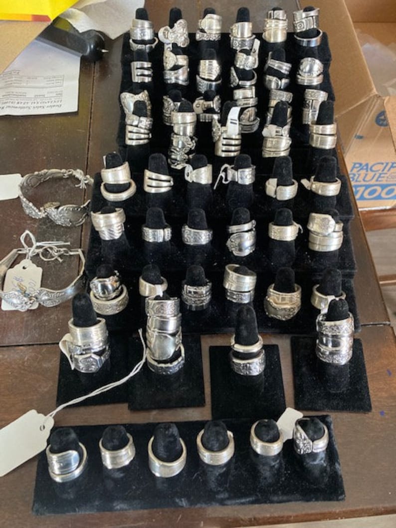 Adjustable Spoon Rings Stainless Steel Size 5 to 13 any Order - Etsy