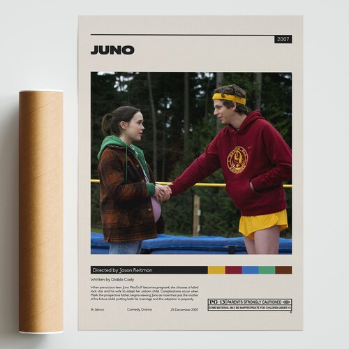 Juno Movie Poster Minimalist Vintage Movie Wall Art Print - Etsy