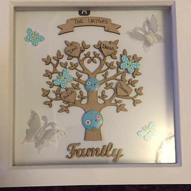 Personalised Family Tree Box Frames - Etsy