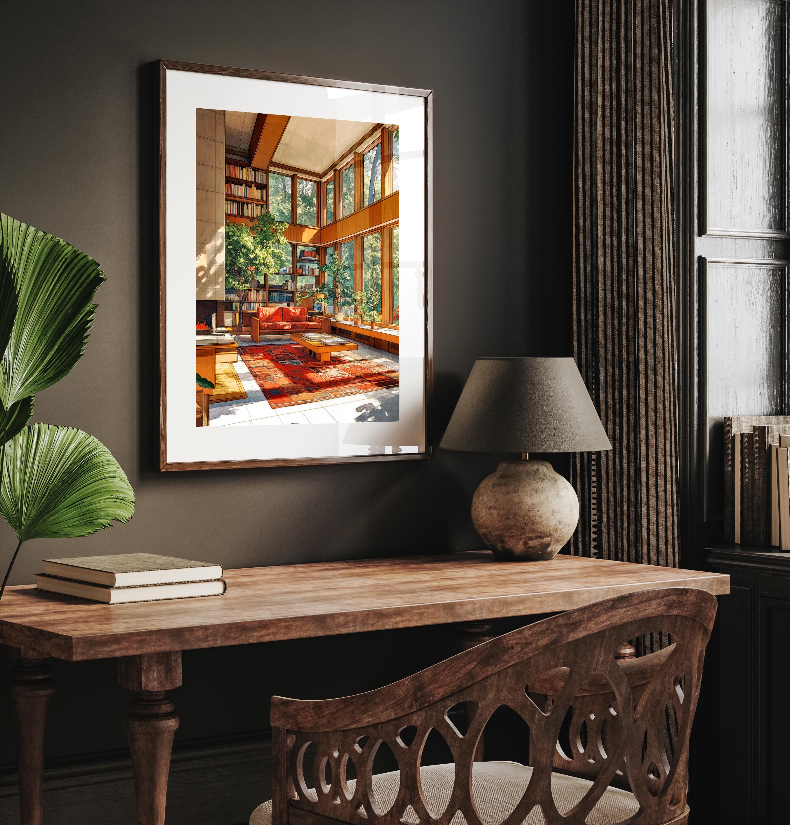 Prairie Craftsman Style Home Interior 20th Century Architecture Design ...