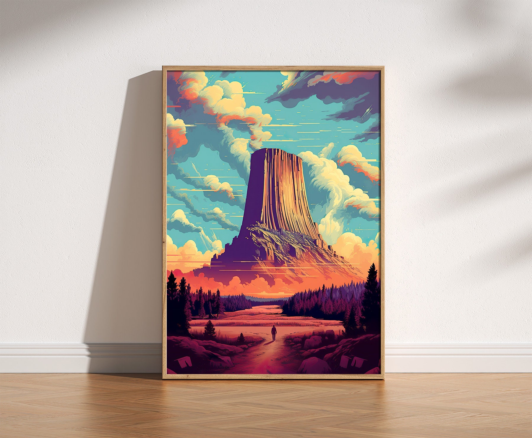 Devils Tower Poster Devils Tower National Monument Wyoming - Etsy
