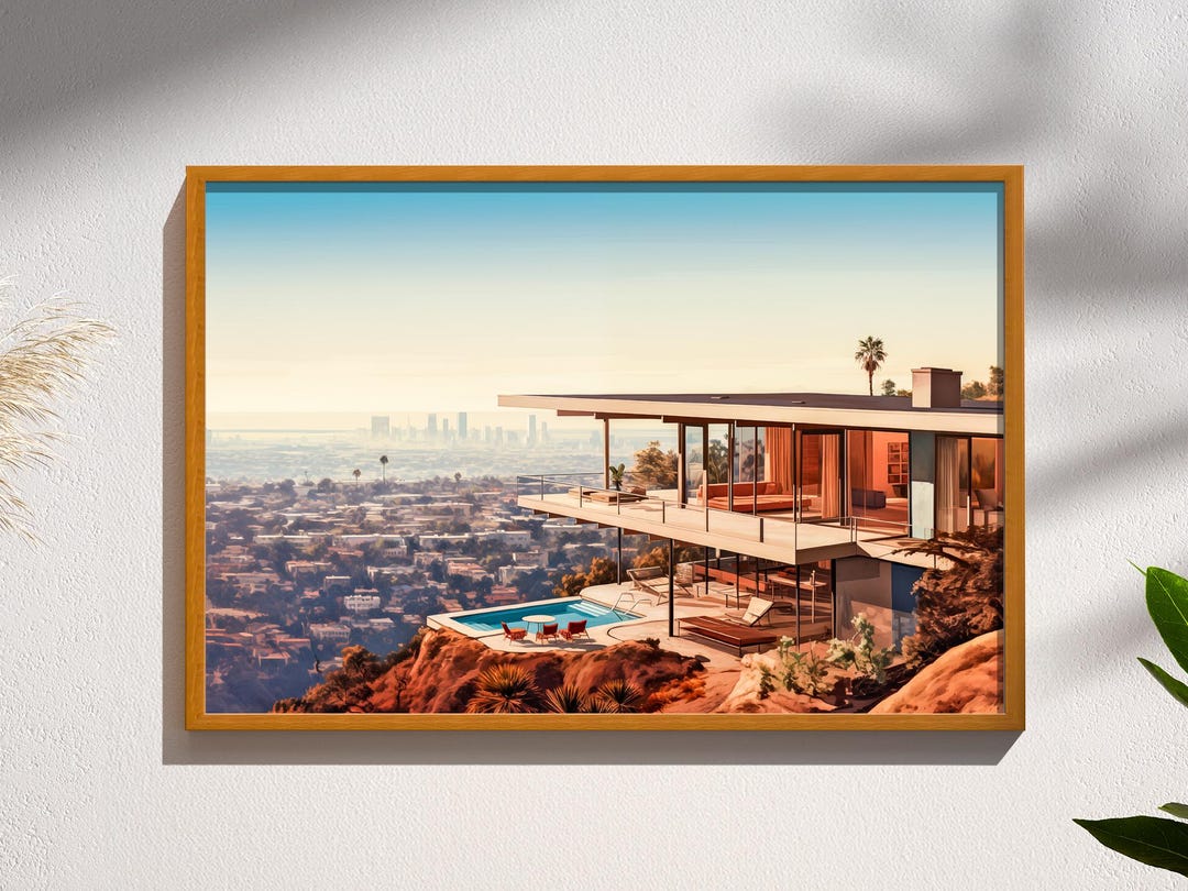 Mid-century Modern Over LA Architecture Los Angeles Hillside Platform ...