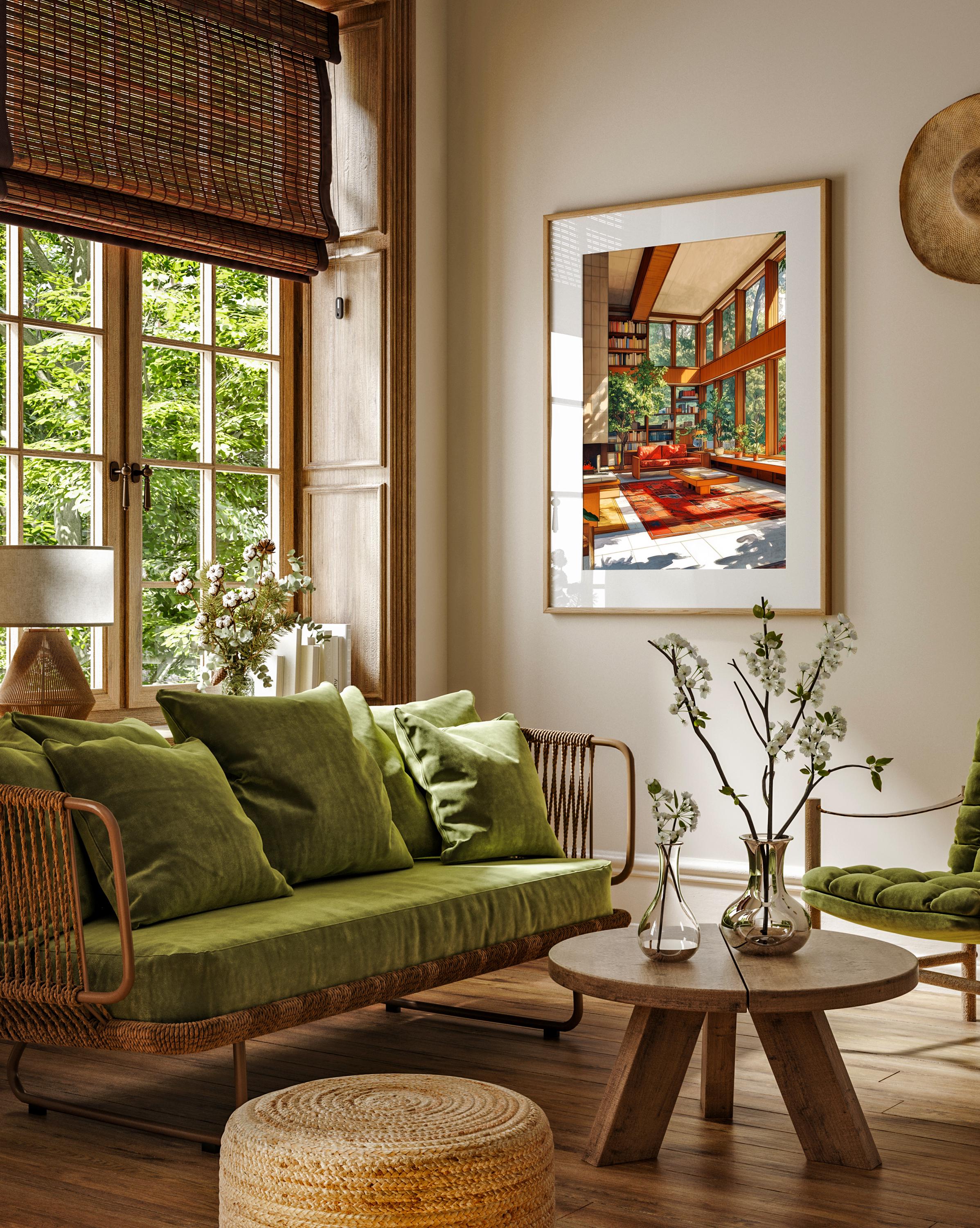 Prairie Craftsman Style Home Interior 20th Century Architecture Design ...