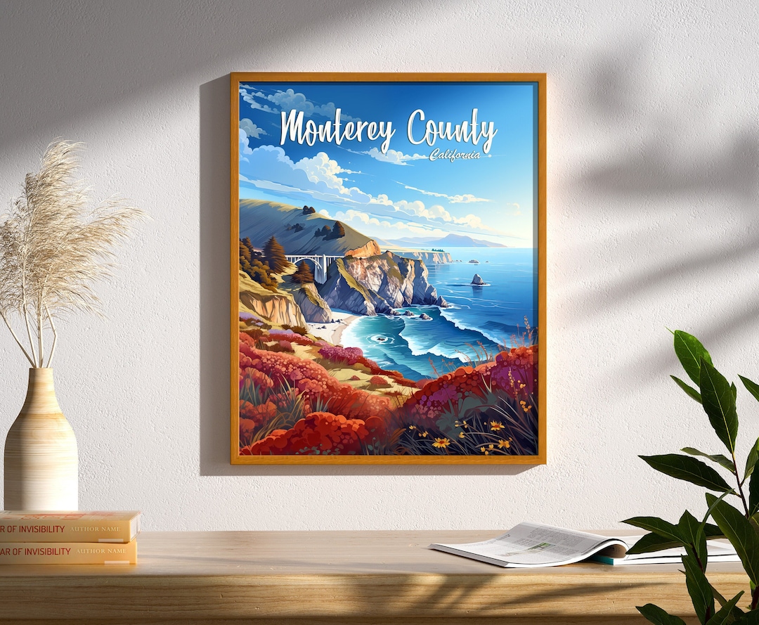Big Sur Monterey County California Vintage Travel Poster Art Print Wall ...
