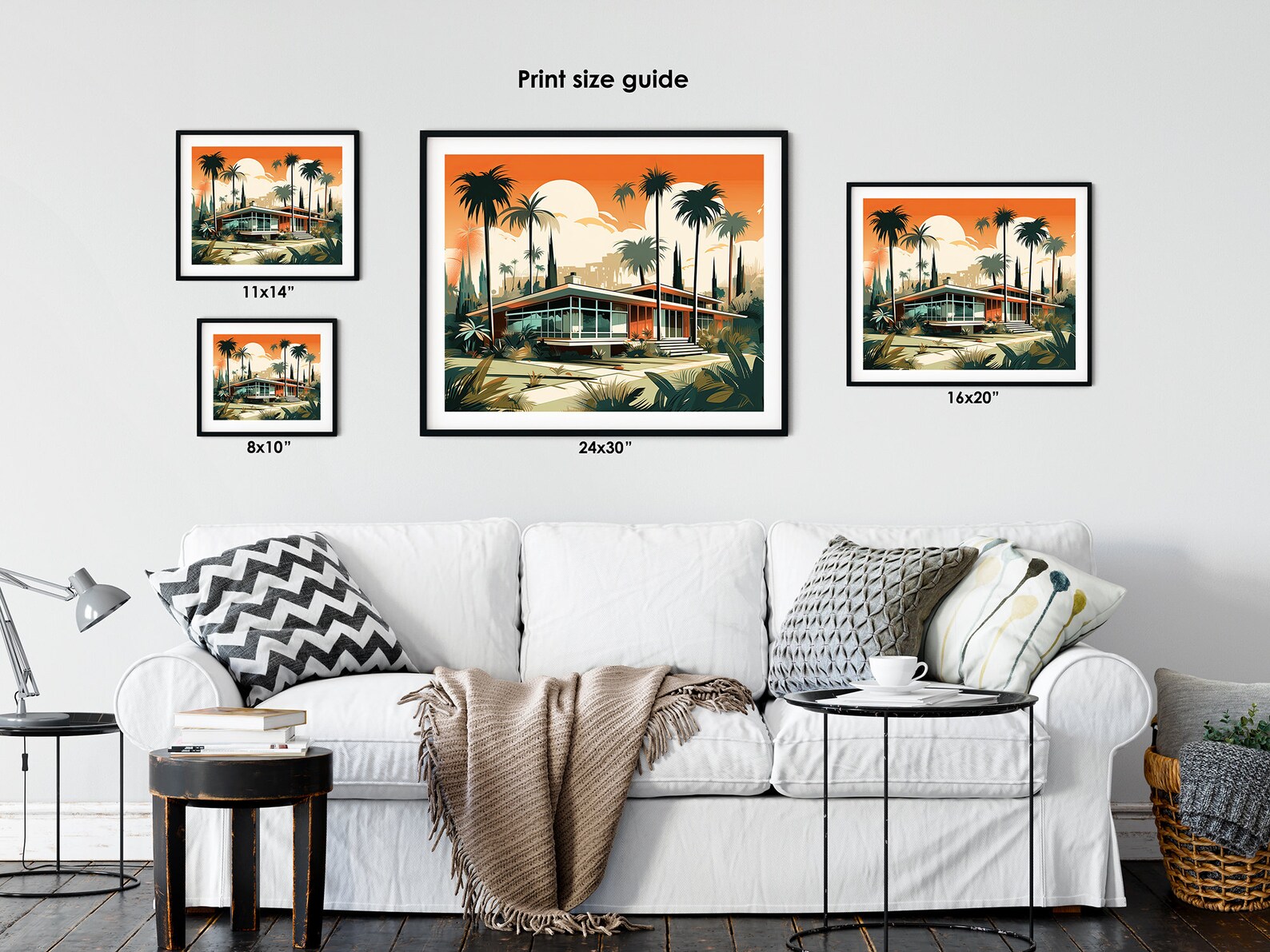 Mid Century Modern House Los Angeles Architecture Art Print Poster Mid ...