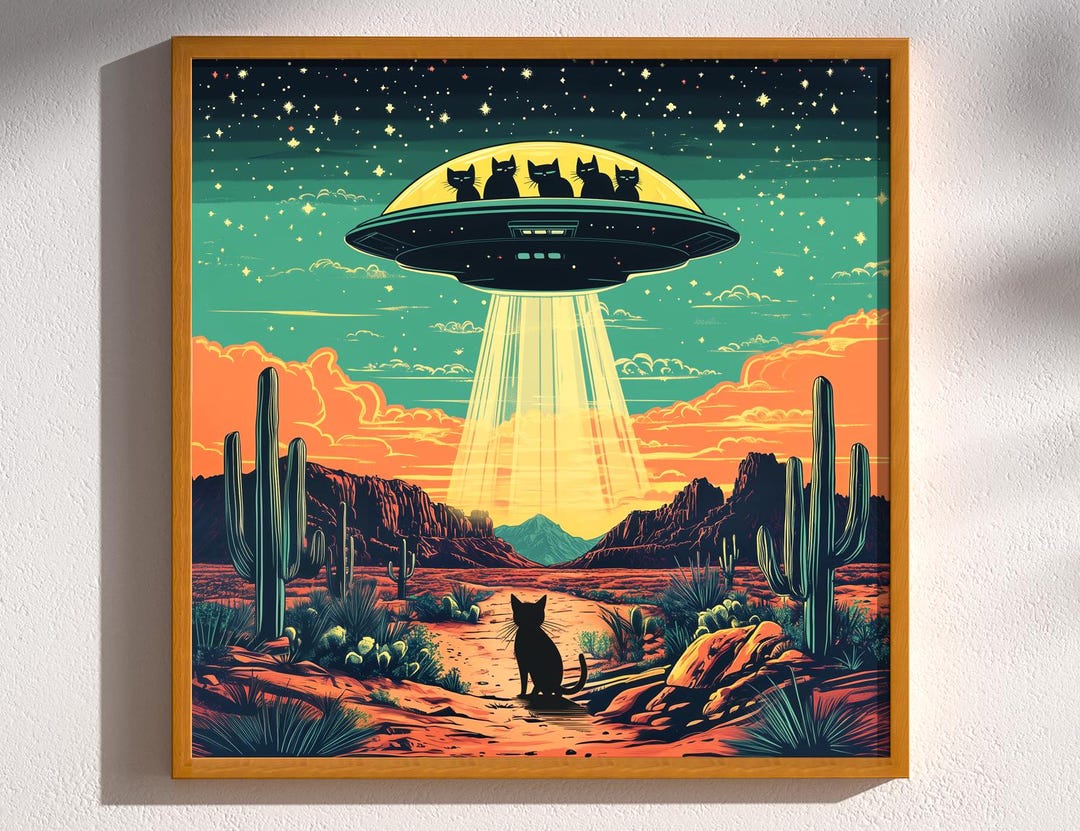 Tails From Area 51, Cactus, Cats, and Cosmic Rays, UFO Vintage Retro ...