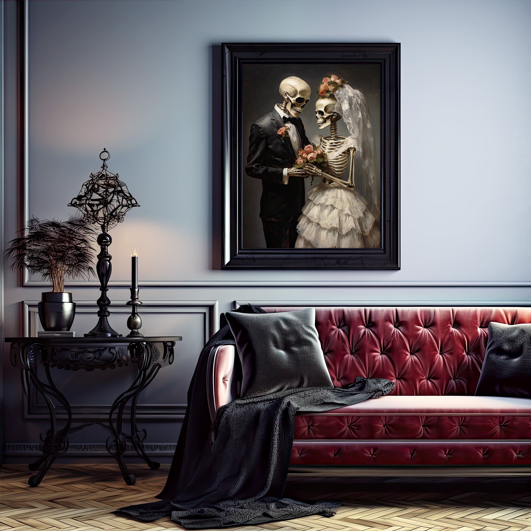 Skeleton Wedding Bride and Groom Ghosts Gothic Victorian Macabre ...