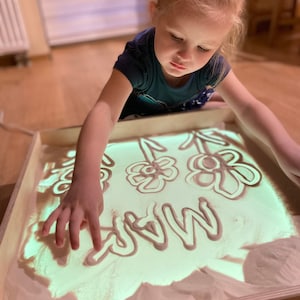 Light Table With Organic Glass and Colored Lights. Montessori, Sensory ...