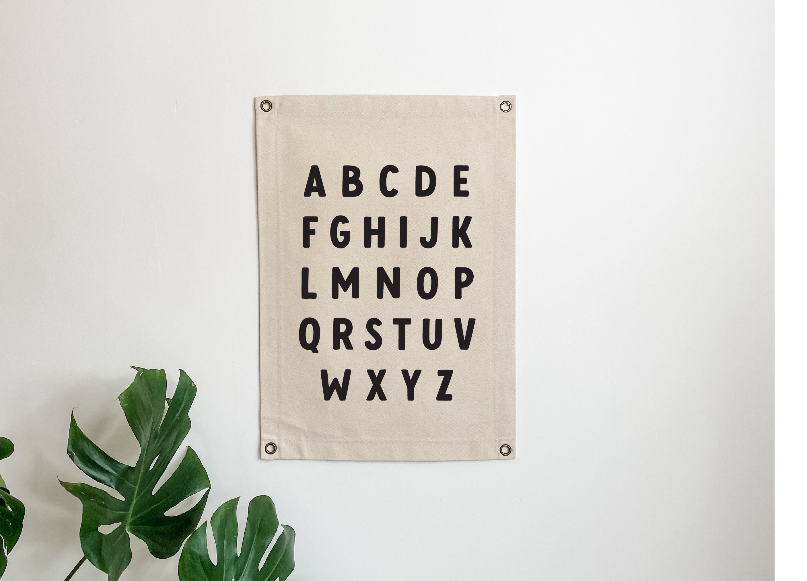 Alphabet Canvas Banner Modern Home Decor Canvas Flag - Etsy