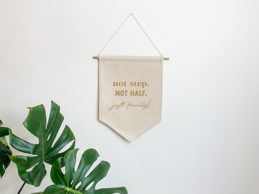 Not Step Not Half Just Family Leinwand Banner, Weihnachtsdeko Geschenk ...