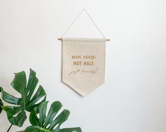 Not Step Not Half Wood Sign, Just Family Framed Sign, Blended Family ...