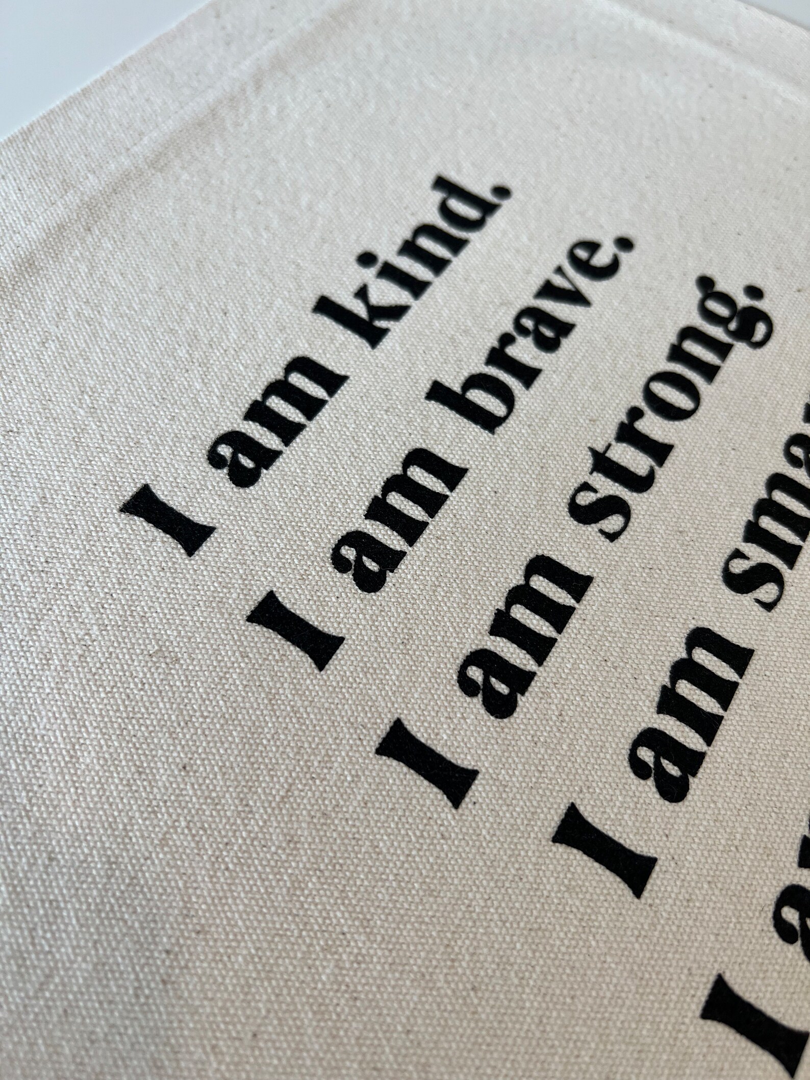 Affirmation Canvas Banner, Modern Christian Home Decor Fabric Flag ...