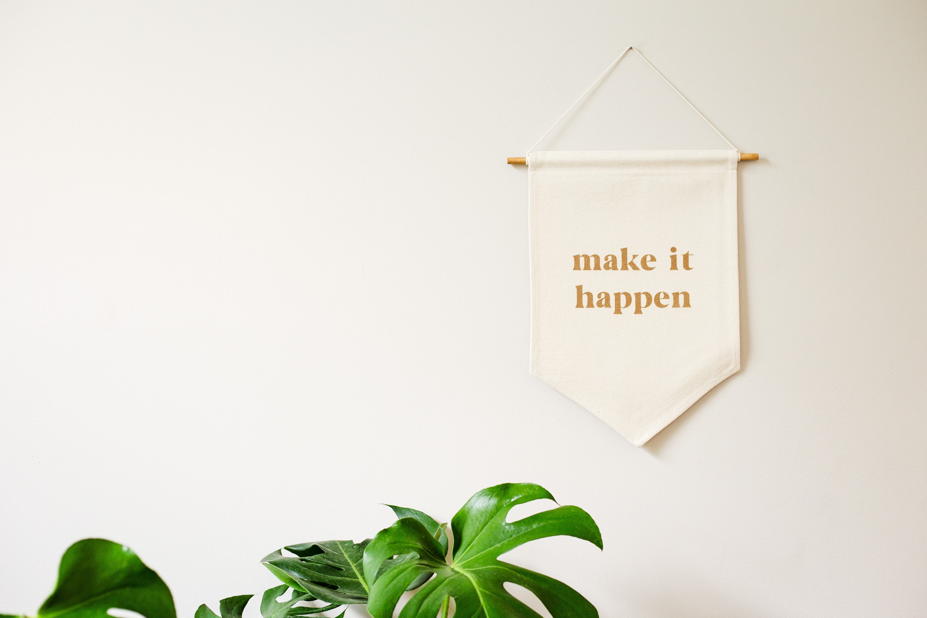 Modern Office Decor Canvas Banner Motivational Quote Make | Etsy