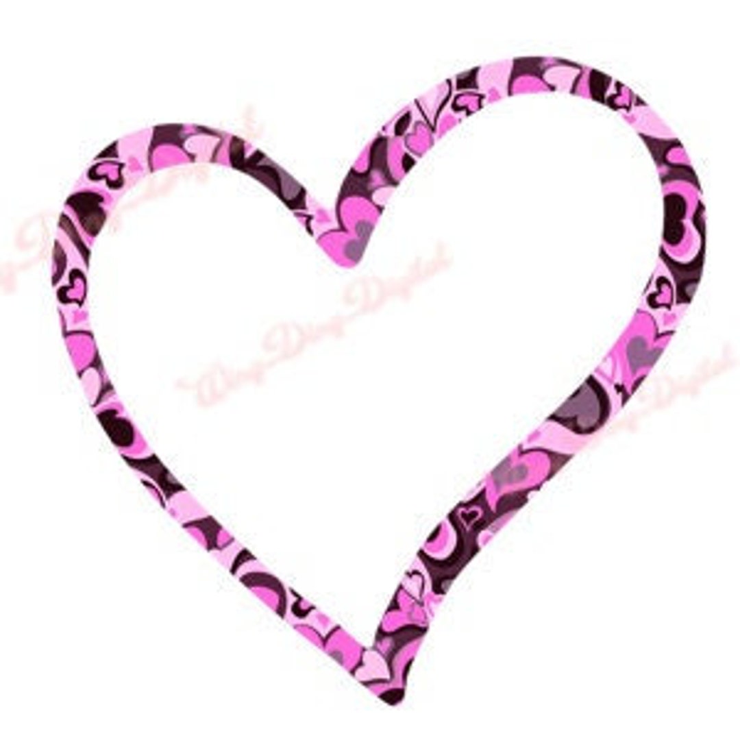 Valentine Heart SVG, Groovy Heart PNG, Valentine's Day Graphic, Mid ...