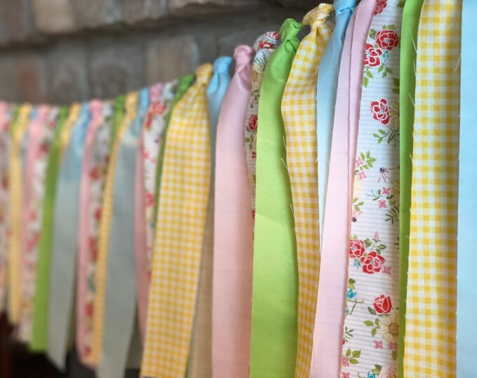 Spring/summer Decorations/fabric Garland/mantel Decor - Etsy