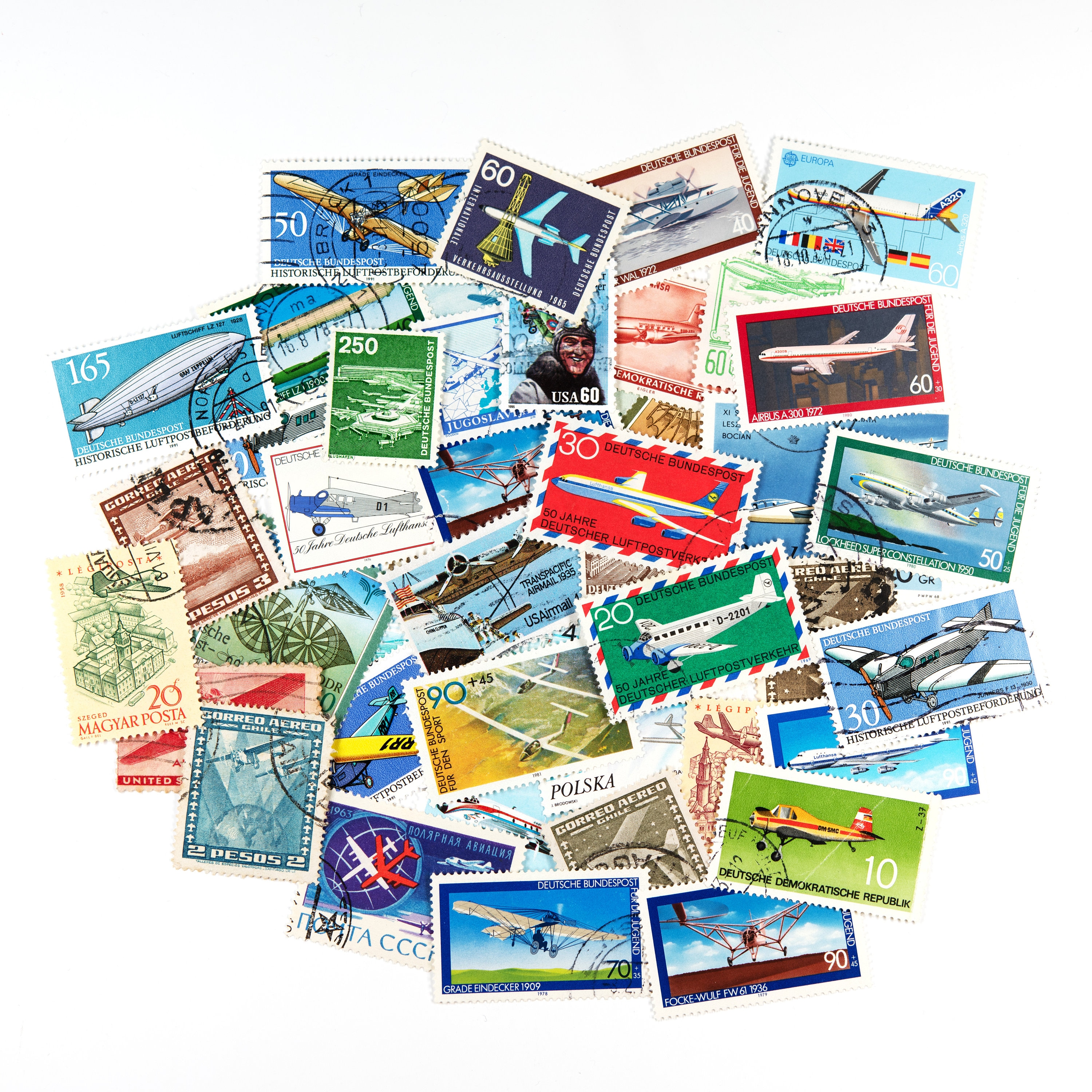 Paper Ephemera Stück AUTOS CARS vintage retro stamp Briefmarken Mix Set ...