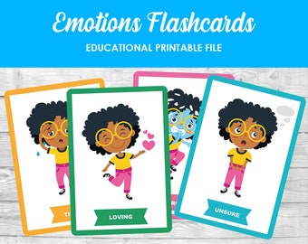 EMOTIONS real Pictures Doman Montessori Flashcards - Etsy
