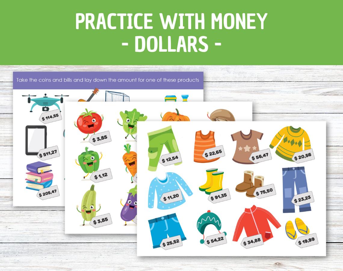 Printable Play Money for Kids Practice Money Skills With Realistic ...