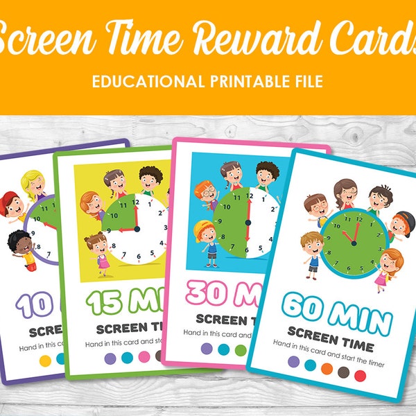 Screen Time Tokens Printable - Etsy Hong Kong