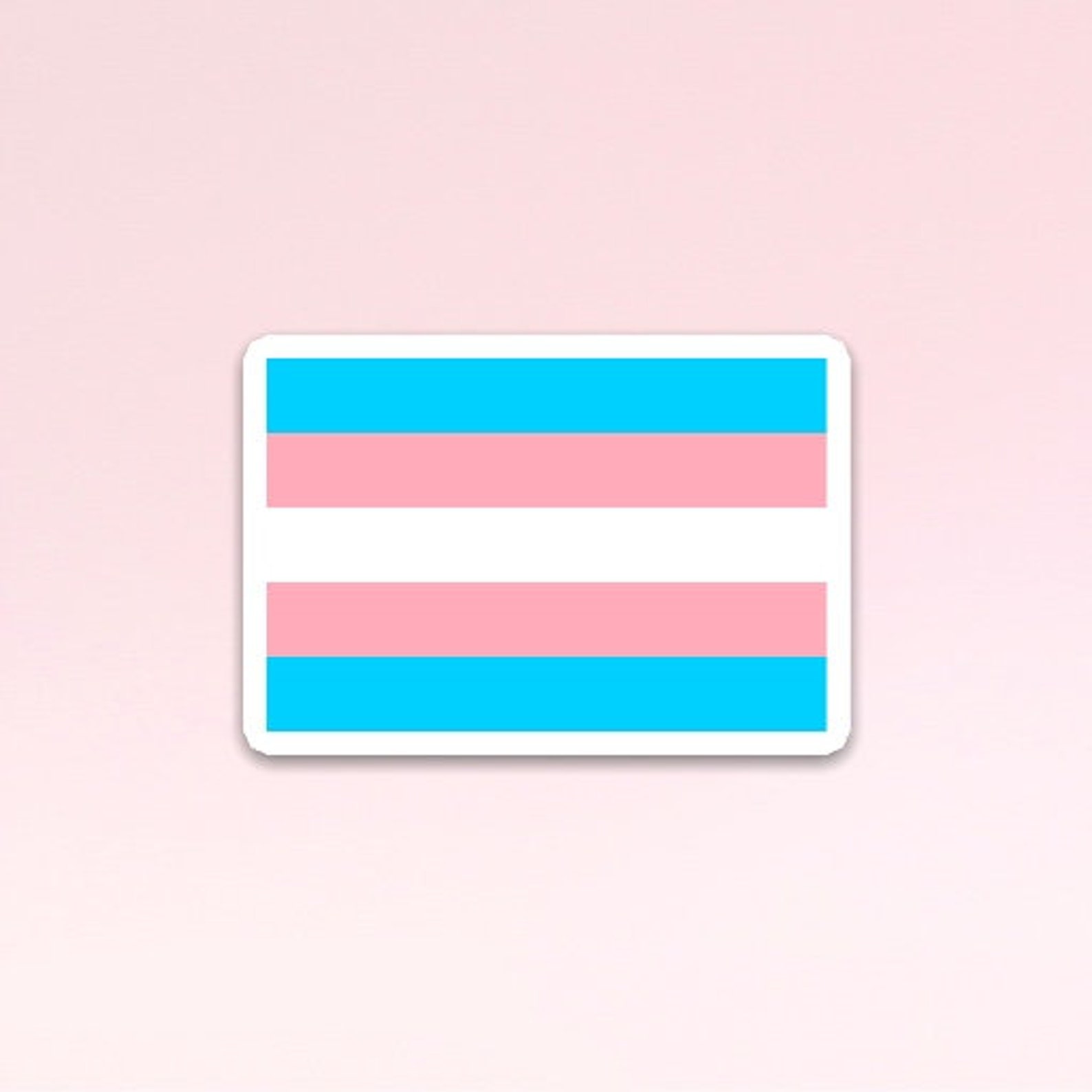 Transgender Flag Vinyl Sticker | Etsy