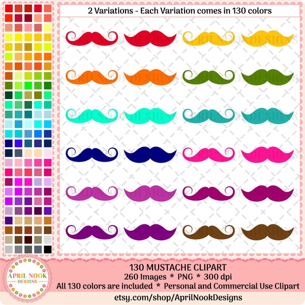 Rainbow Mustache - Etsy