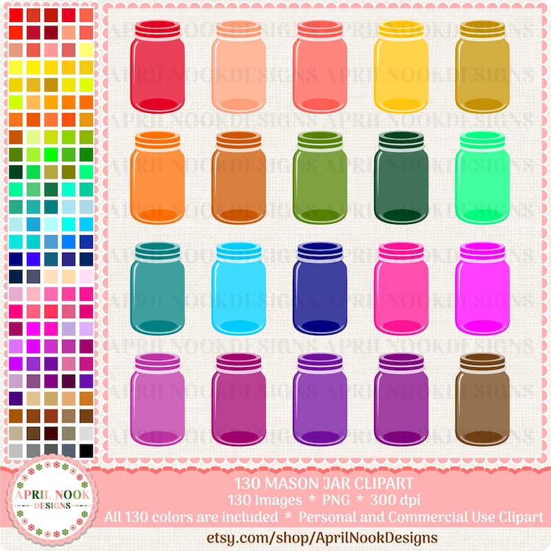 Mason Jar Clipart - Etsy